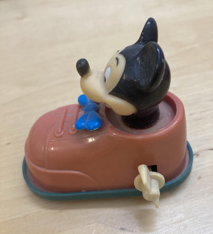 Vintage Mickey Mouse Wind Up Toy In a Shoe Walt Disney | eBay