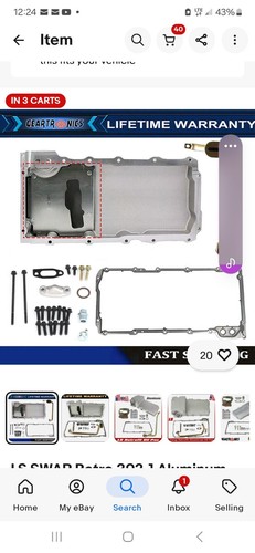 For 64-74 Chevrolet Chevelle Nova LS Swap Retrofit Oil Pan Conversion ...