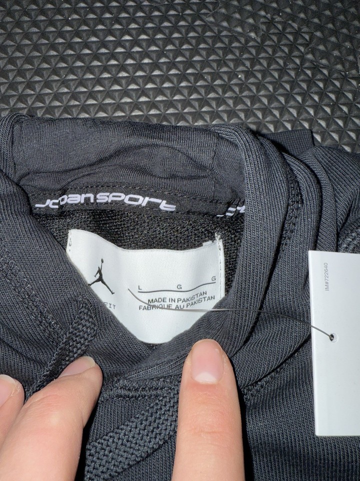 DQ7327-010 NWT Men’s Jordan Dri-Fit Sport Crossover Fleece Hoodie Size ...