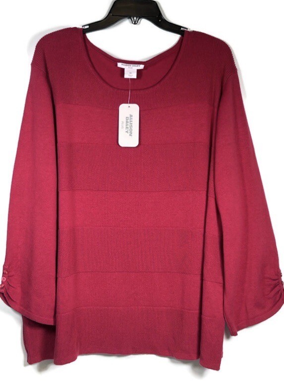 $54 NWT Women's Plus ALLISON DALEY Knit PULLOVER SWEATER Size 3X | eBay