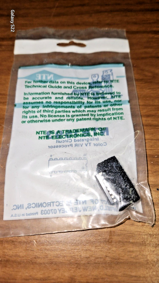IC NTE1593 COLOR TV VIR PROCESSOR DIP-16 USED IN VARIOUS APPLICATIONS ...