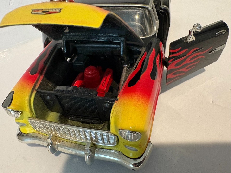 1955 Chevy Bel Air Diecast Street Rod Version 68033 Flame Style 1/24 ...
