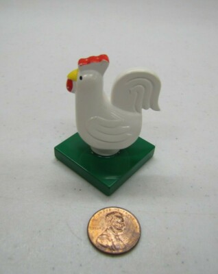 Lego Duplo White Chicken Hen Rooster For Farm Farmer House Animal Zoo ...