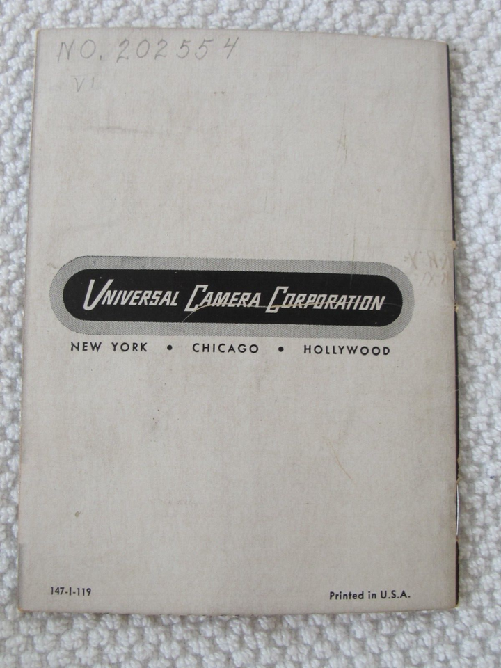 Universal Roamer I and II Folding Camera Original Instruction Manual | eBay