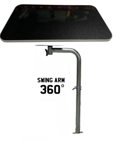 BLACK GLITTER TABLE & BLACK TRIM + SWIVEL TABLE LEG KIT - Caravan ...