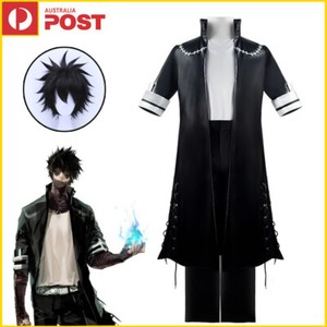 My Hero Academia Dabi Leather Outfit Black Uniform Jacket Coat Cosplay ...