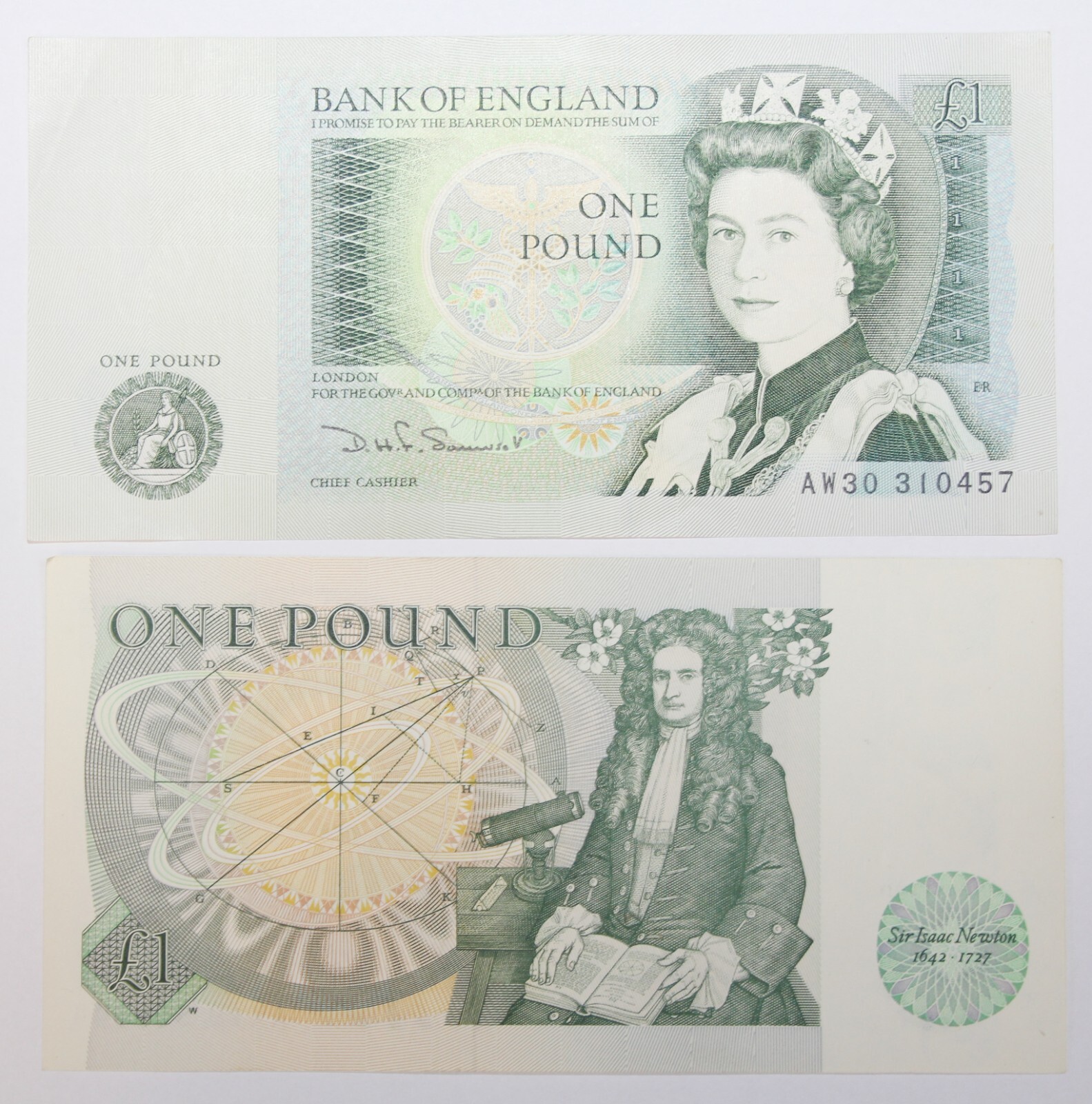 1978 - 1988 Series D £1 Bank Note Very Fine Condition Page to Somerset ...