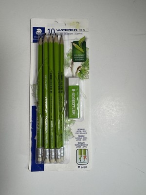New Staedtler Wopex Eco Pencils Green 8 Count Open Package | eBay