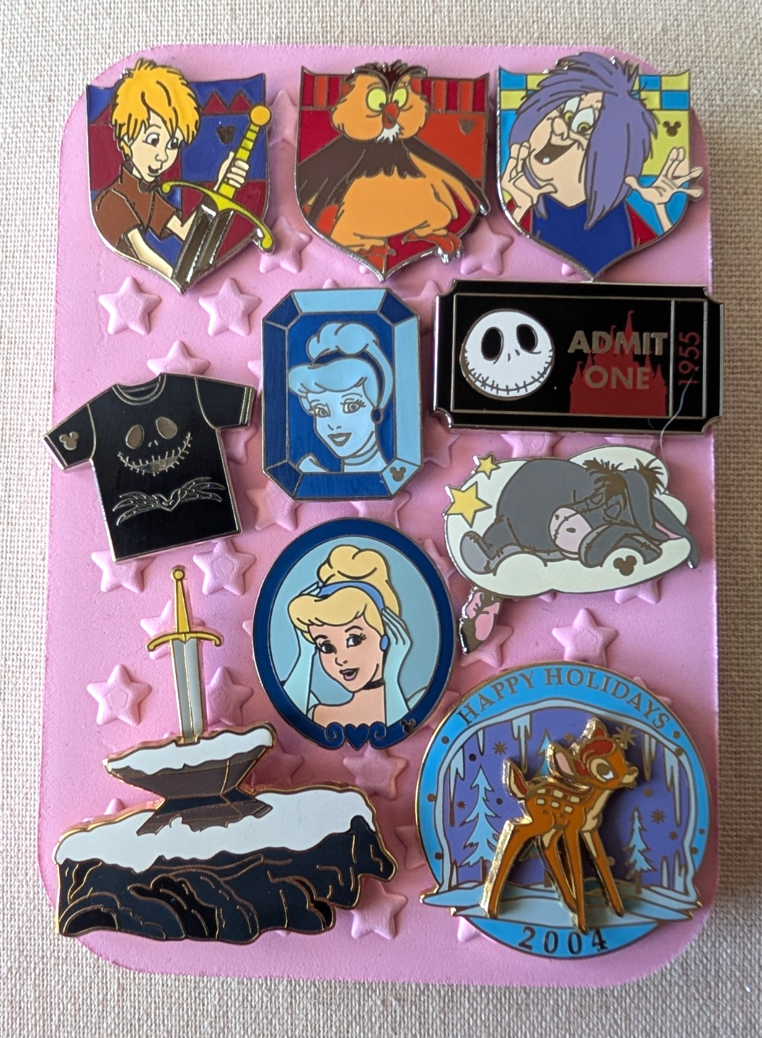 Sword in the Stone Hidden Mickey Jack Skellington Cinderella Eeyore ...