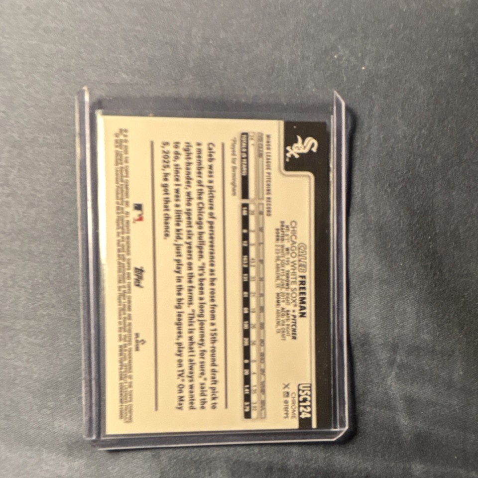 2025 Caleb Freeman Topps Chrome Ray-wave Refractor USC124 | eBay