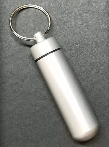 Waterproof Keychain Capsule cash clip Stash Keyring key pill BOX! 3 ...