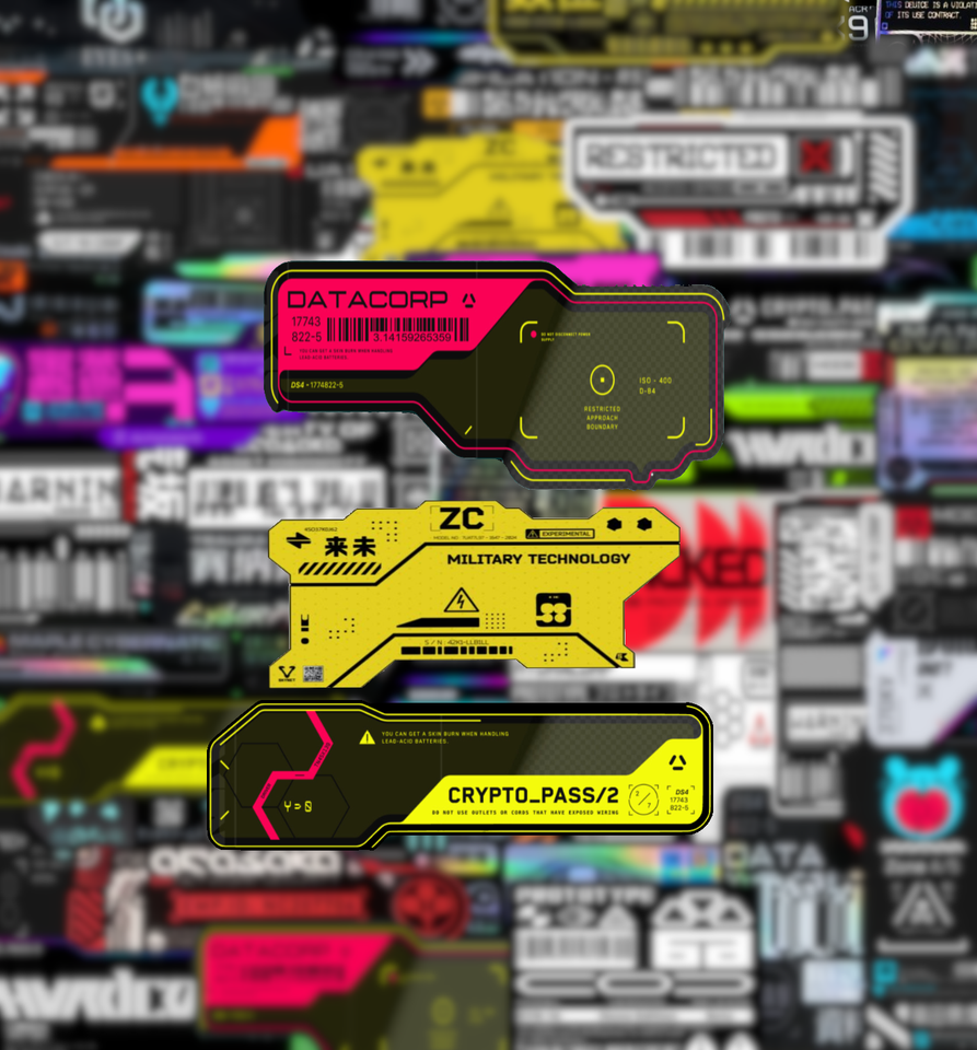 20/40 Cyberpunk Decal Stickers - Glossy Vinyl - Water Resistant ...
