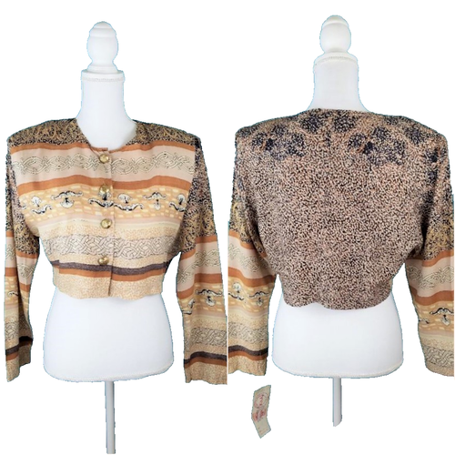 Vintage 1980's International Fashion Cropped Statement Button Jacket ...