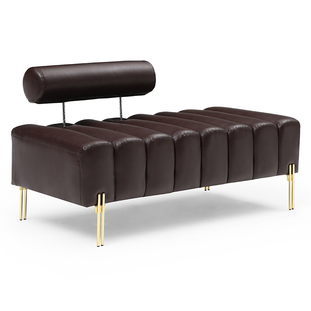 53.2" Upholstered Adjustable Backrest Ottoman Bench ,End Of Bed Bench ...