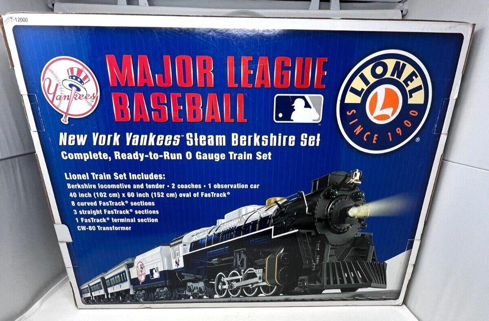 LIONEL Major League Baseball New York YANKEES Steam Berkshire Train Set ...