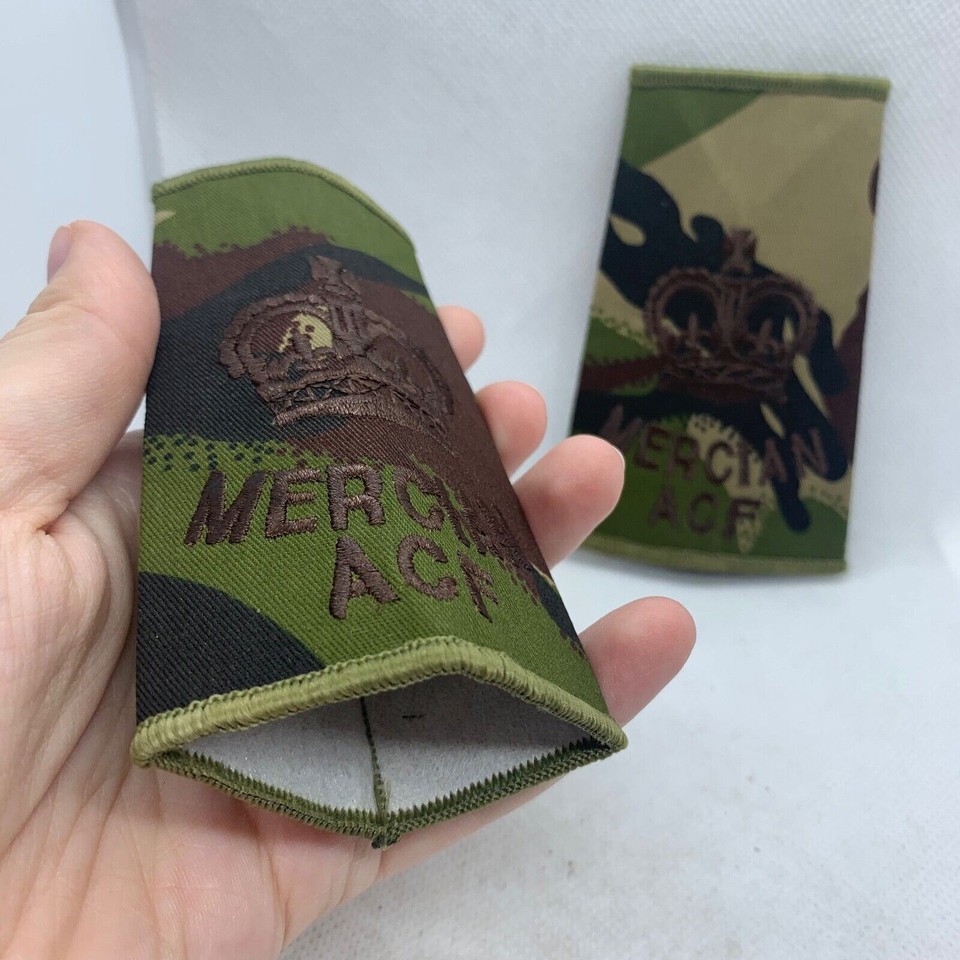 Mercian ACF DPM Rank Slides / Epaulette Pair Genuine British Army - NEW ...