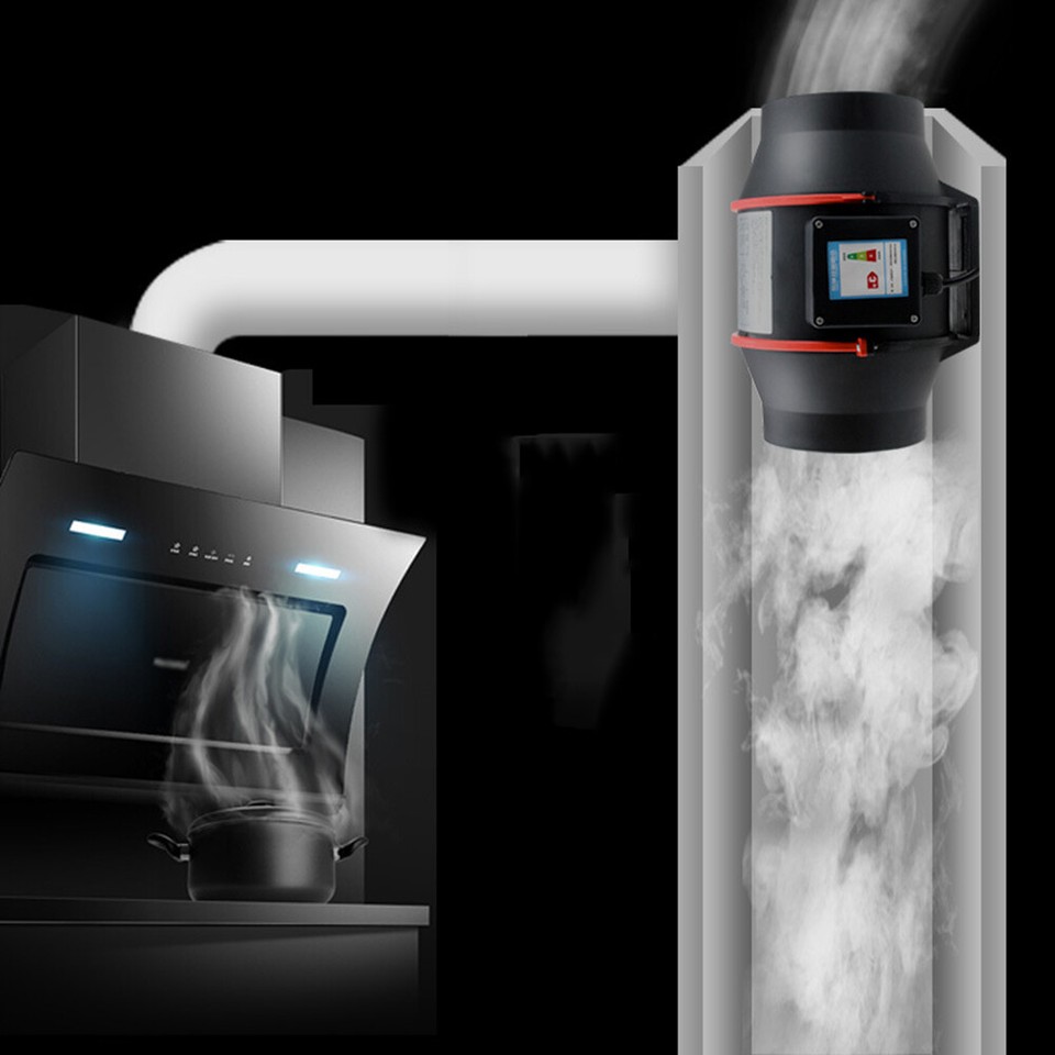 4 inch 310CFM Inline Duct Ventilation Fan Vent Exhaust Blower Vent Fan ...