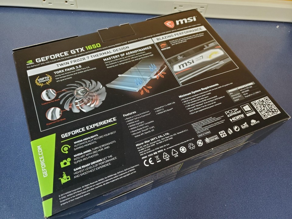*Box Only* “MSI Geforce GTX 1650” box with internal packaging | eBay