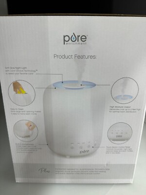 Pure Hume Sense Top Fill Humidifier 3 Liter Tank 475 Sq Ft Auto Shut ...