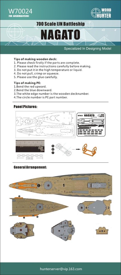 1/700 HUNTER wood deck WWII BB CA CL CV Tamiya, Fujimi, Aoshima ...