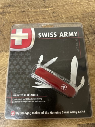 Wenger Knife Switzerland Swiss Army Sak 85mm Highlander Red Multi Tool ...