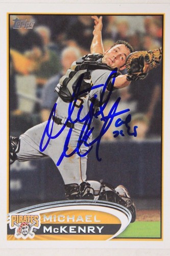 Pittsburgh Pirates Michael McKenry Signed 2012 Topps Autograph Card #99 ...