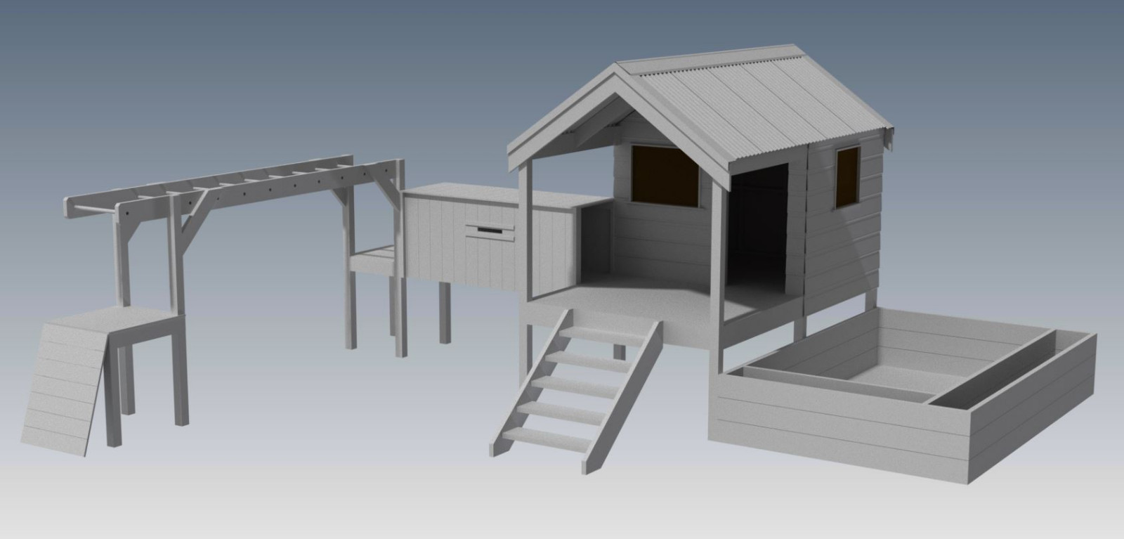CUBBY PLAY HOUSE / SAND PIT / TUNNEL / PLAY GYM COMBO V1 - Building ...