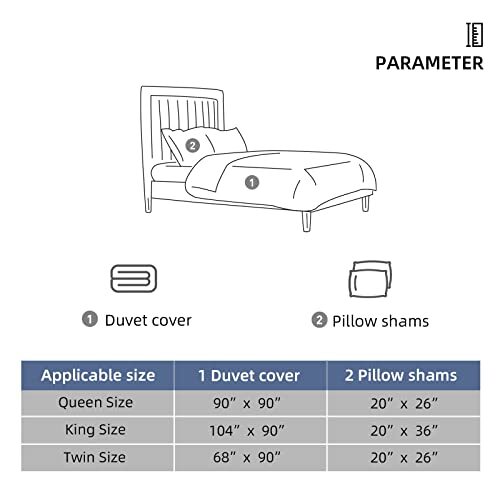 BBANGD Duvet Covers Queen Size - Ultra Soft and Breathable Bedding ...