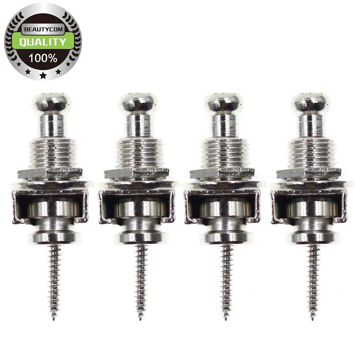 4 x Guitar Straplocks Electric Acoustic Bass Strap Locks Button Copper ...