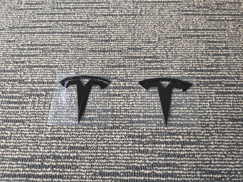 OEM Style Gloss Black Tesla Model 3 Badge Set Front Rear Emblem Decal ...