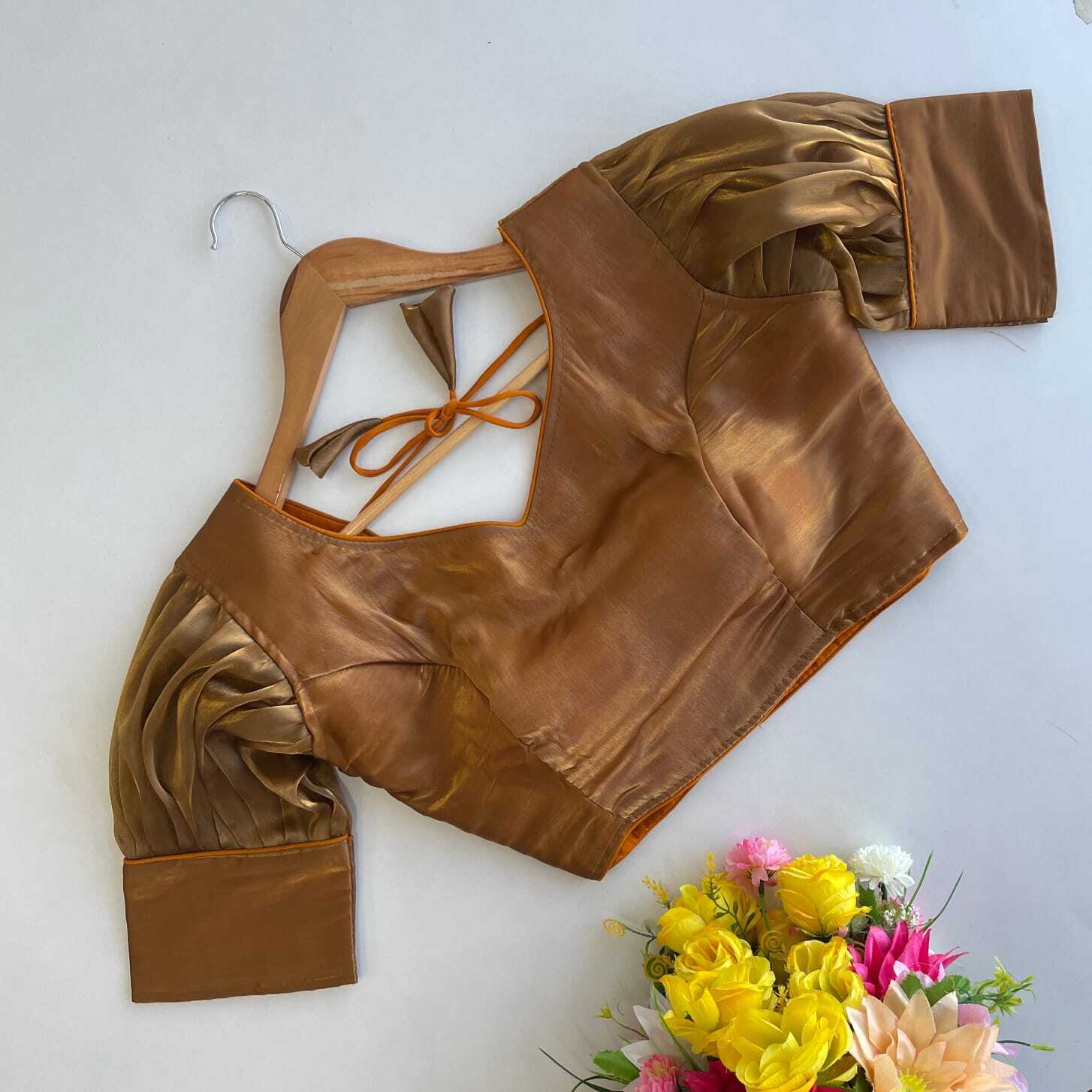 Pure JimmyChu Puff Ready to Wear Blouse, Choli, Crop top for Saree ...