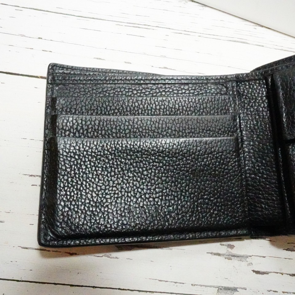 Versace Medusa Head Bifold Wallet Leather Black Baroque Pattern Men ...
