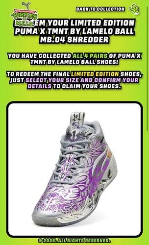 Puma MB.04 x Teenage Mutant Ninja Turtles Shredder | Mens 11 | 444 MADE ...