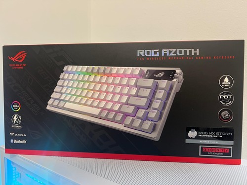 ASUS ROG Azoth Wireless Mechanical Gaming Keyboard White NX SNOW Switch ...