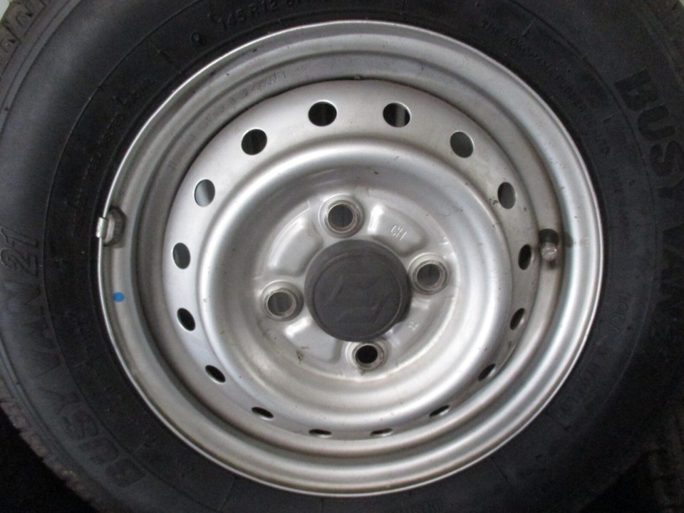 JDM Mini Kei Truck 4x100 12x3.50 12" Steel Wheels w/ Suzuki Center Caps ...