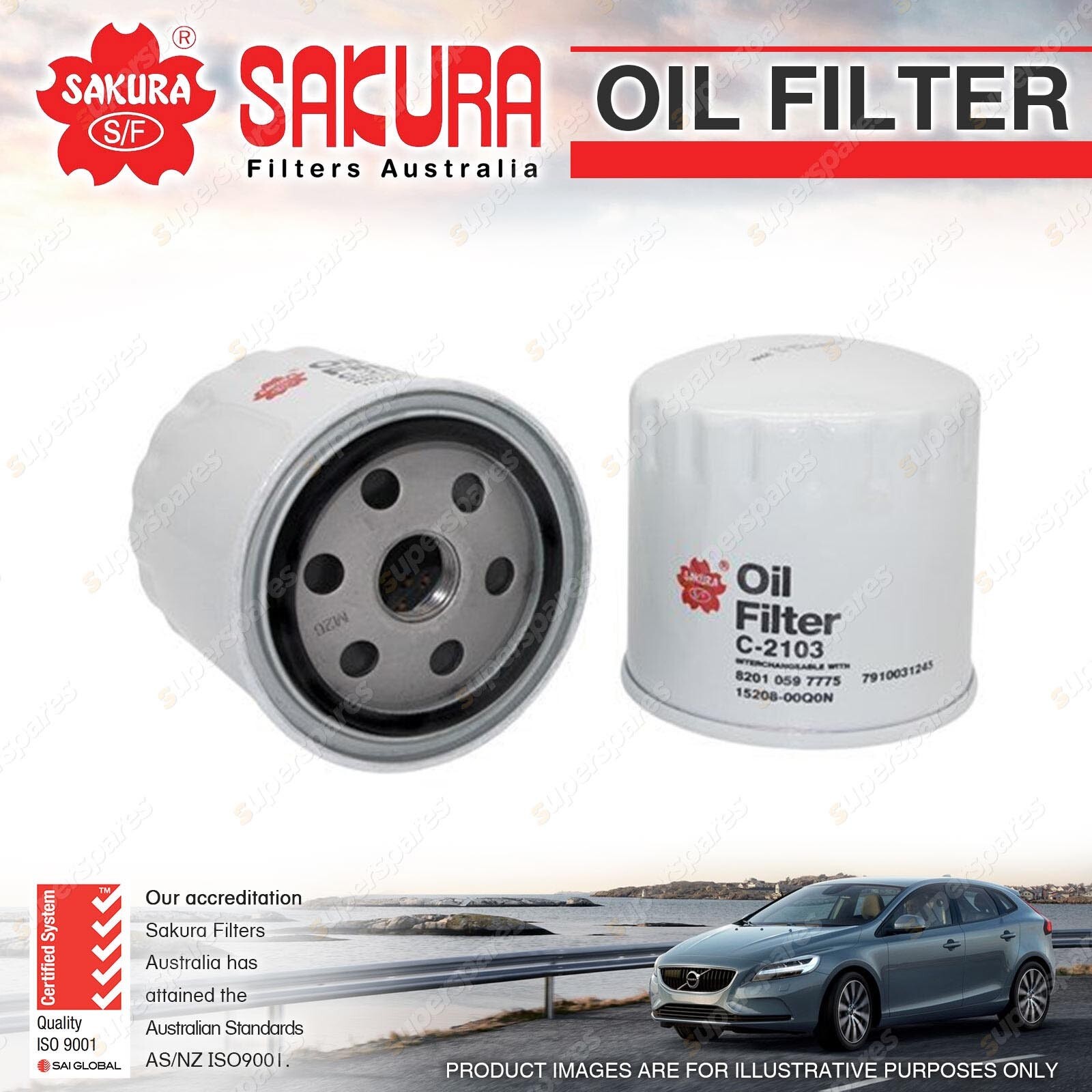 Sakura Oil Filter for Nissan Navara D40 Pathfinder R51 3.0L 6Cyl Turbo ...
