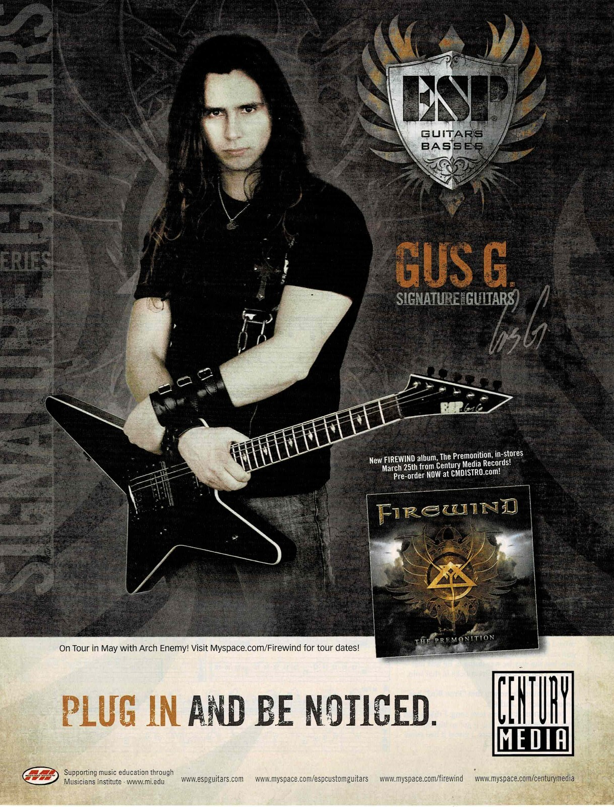 GUS G of FIREWIND - ESP GUITARS - Print Advertisement | eBay