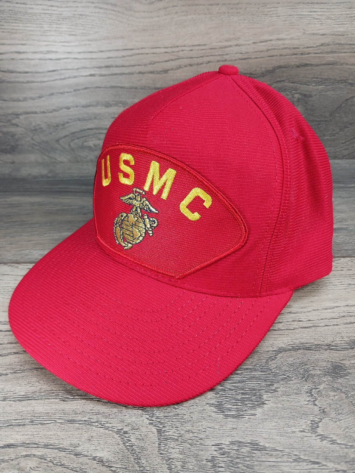 VINTAGE EAGLE CREST MARINE CORPS USMC SNAPBACK RED HA… - Gem