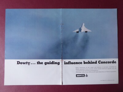 6/1969 PUB DOWTY SST CONCORDE FLYING CONTROLS RUDDER ELEVON ORIGINAL AD ...