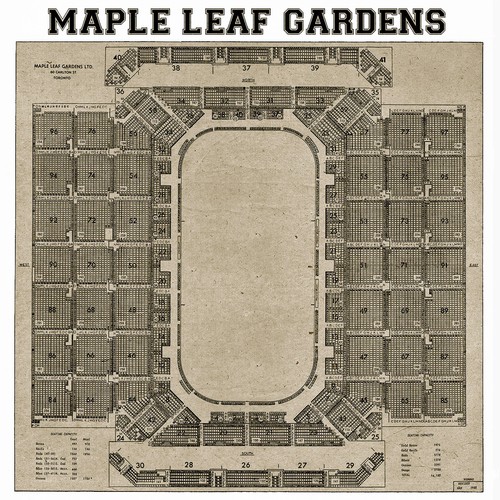Toronto Maple Leaf Gardens Seating Chart - 16x16 Photo | eBay