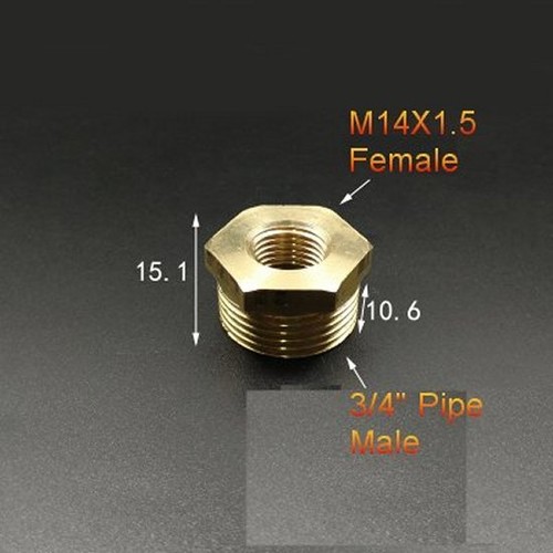Fitting Metric M14 M14x1.5 Female to Pipe 3/4” NPT Male Adapter | eBay
