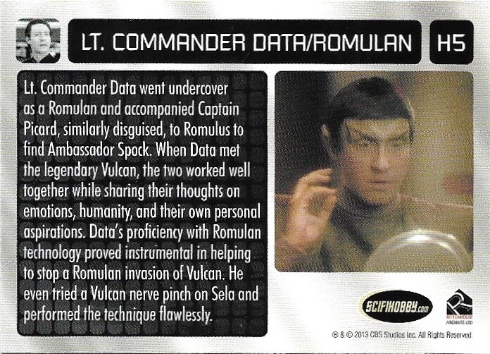 Lt. Commander Data STAR TREK TNG HEROES AND VILLIANS 2013 Undercover ...