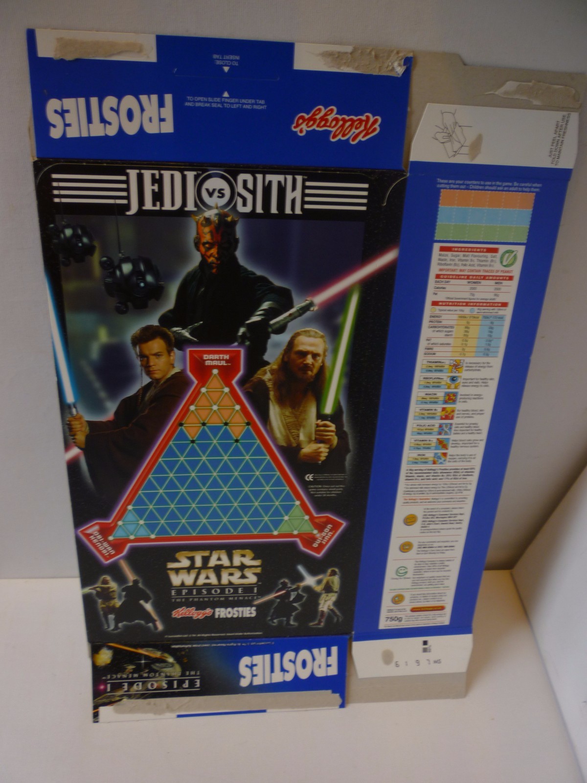 Star Wars Cereal Packets Boxes Kellogg's Phantom Menace Large Choice ...