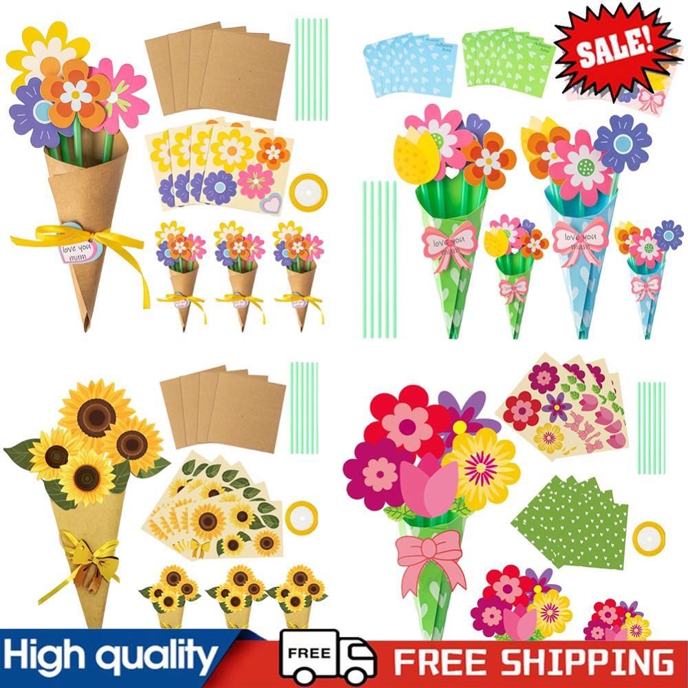 Creative Birthday Gift For Girls DIY Flower Bouquet Craft Kit For Kids ...