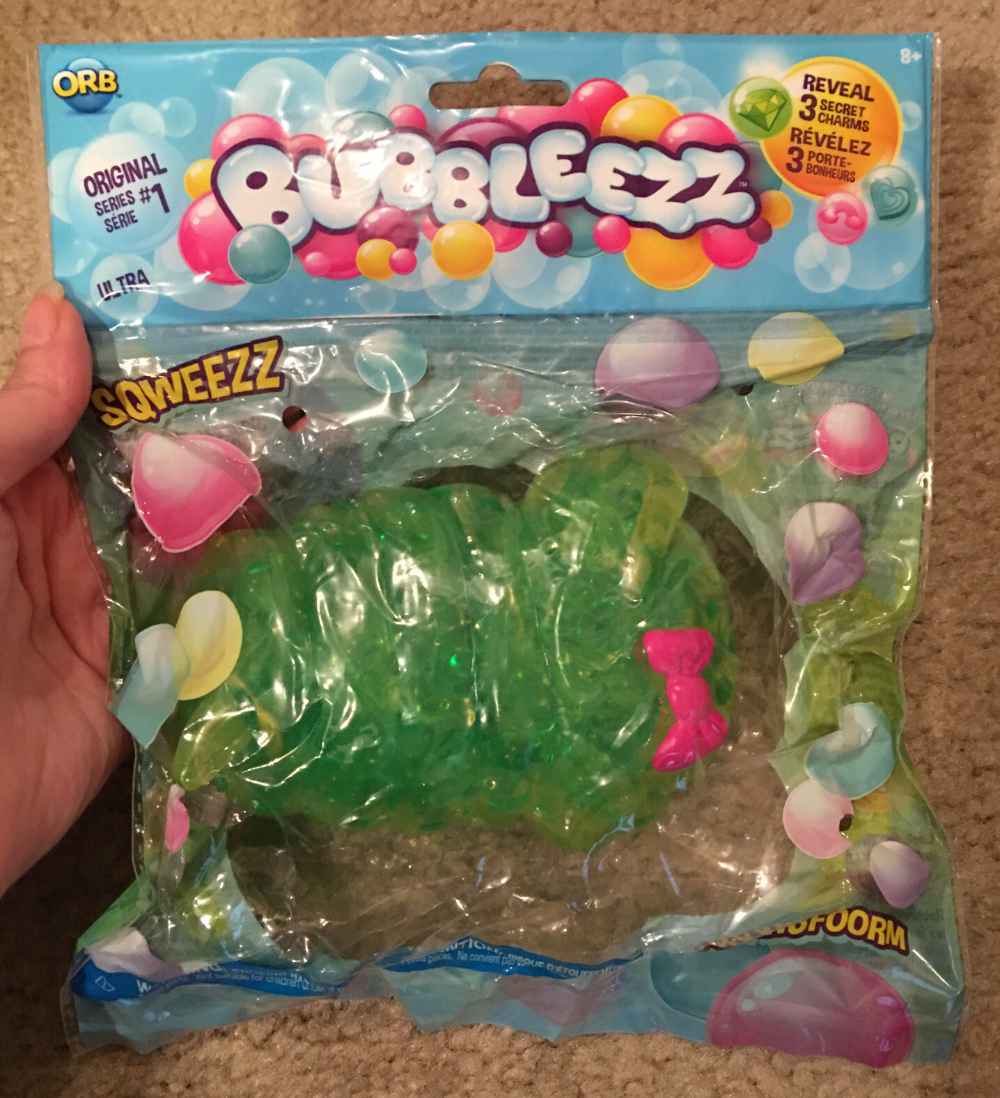 ORB Bubbleezz Super Squishies Jelly Green Casey Caterpuppy Secret Charm ...