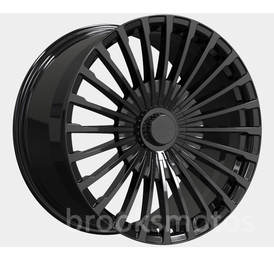 24" GLOSS BLACK WHEELS RIMS FITS FOR MERCEDES BENZ GLS CLASS GLS600 ...
