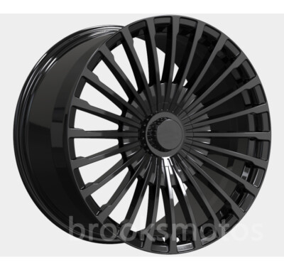 24" GLOSS BLACK WHEELS RIMS FITS FOR MERCEDES BENZ GLS CLASS GLS600 ...