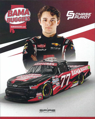 2024 CHASE PURDY "BAMA BUGGIES" #77 NASCAR CRAFTSMAN TRUCK SERIES POSTCARD | eBay