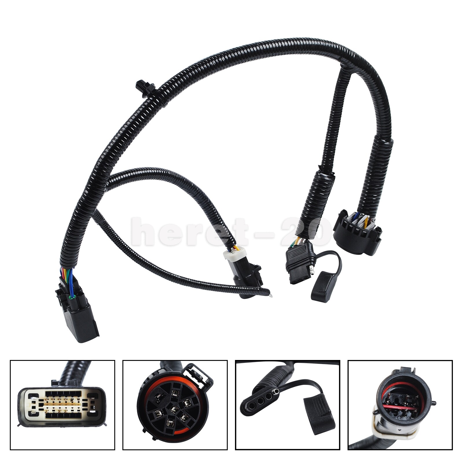 7 Pin Tow Hitch Wiring Harness Connector for 2005-2008 Ford F-150 5L3Z ...