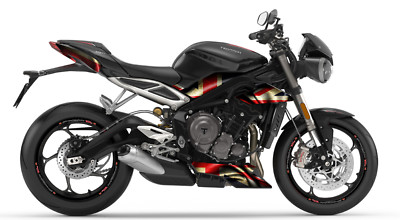 British motorcycle triple 765 RS Union flag graphics set x 14 Pce kit ...